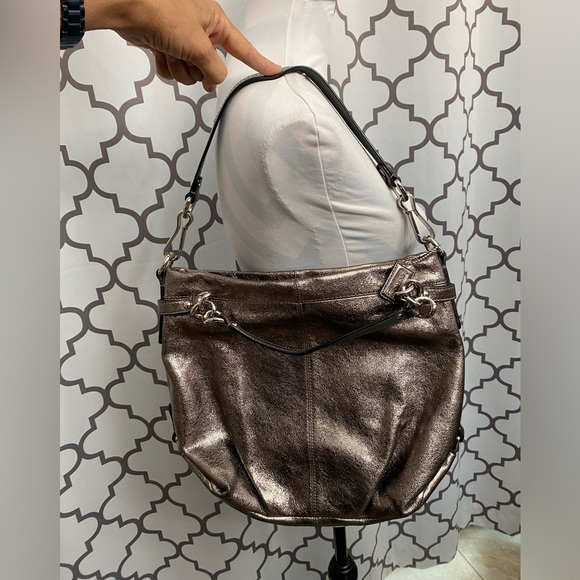 Coach | Bags | Coach Brooke Metallic Leather Toteshoulder Bag | Poshmark